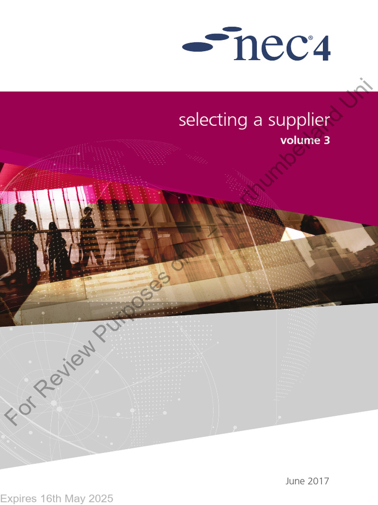 NEC Selecting A Supplier | PDF