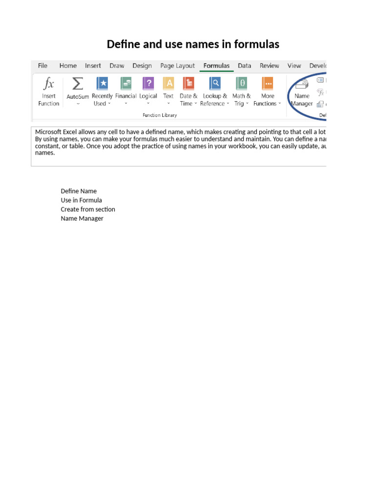 2. Introduction to Range Names | PDF