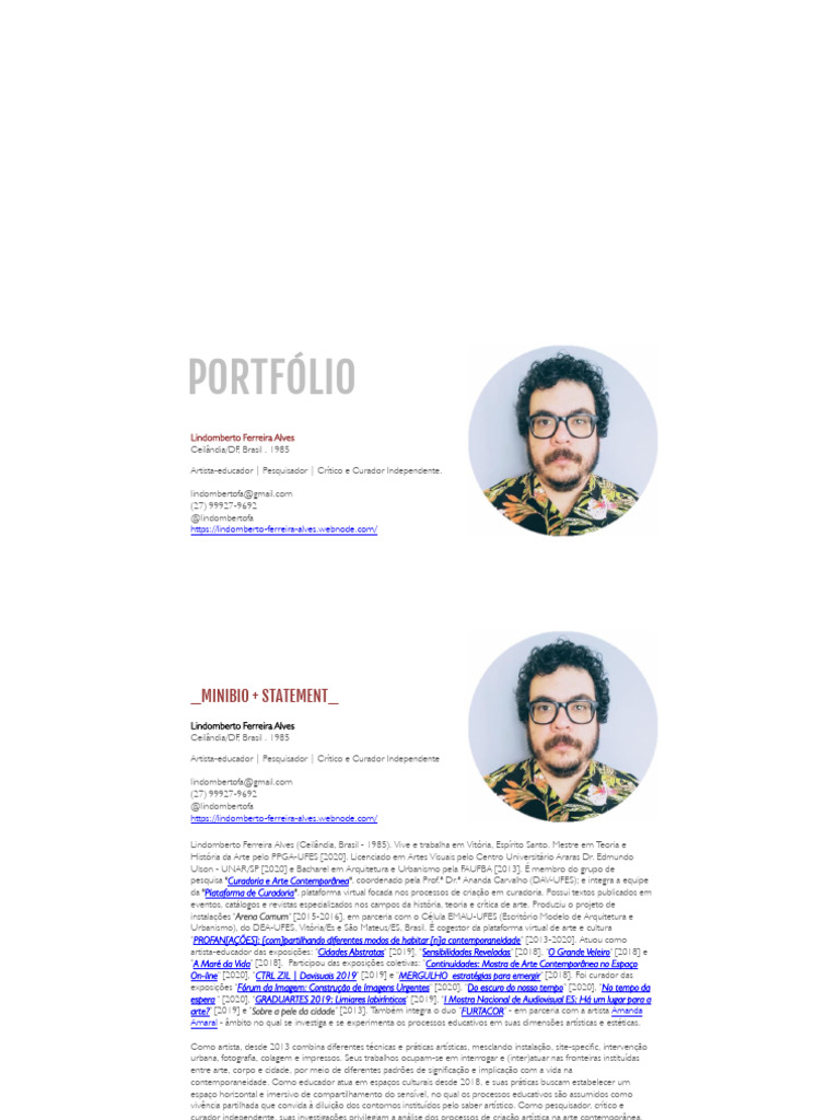 PortfÓlio Lindomberto Ferreira Alves | PDF