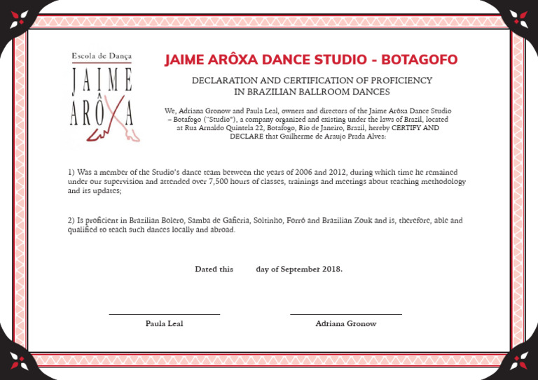 Certificado Jaime Aroxa | PDF