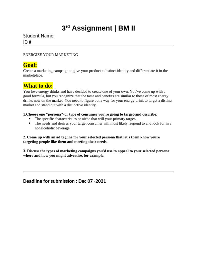 3rd Assignment | PDF