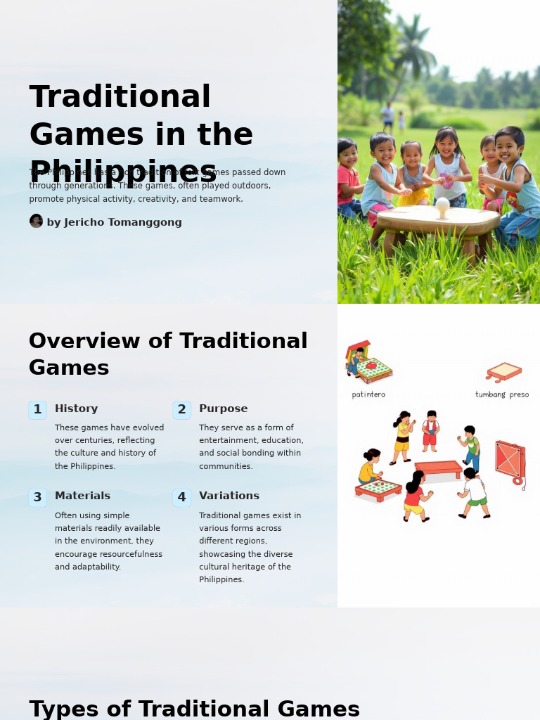 Traditional Games in the Philippines | PDF