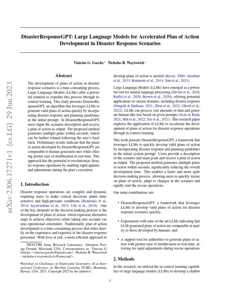 DisasterResponseGPT- Large Language Models for Accelerated Plan of ...