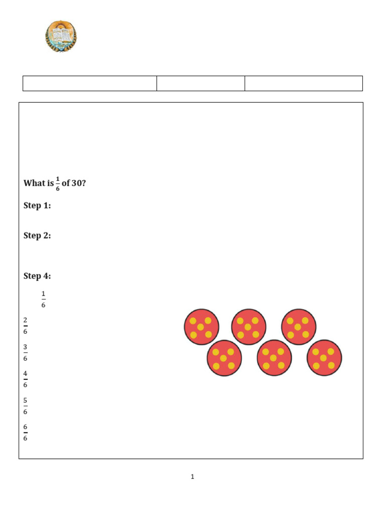Find Unit Fractions Worksheet | PDF