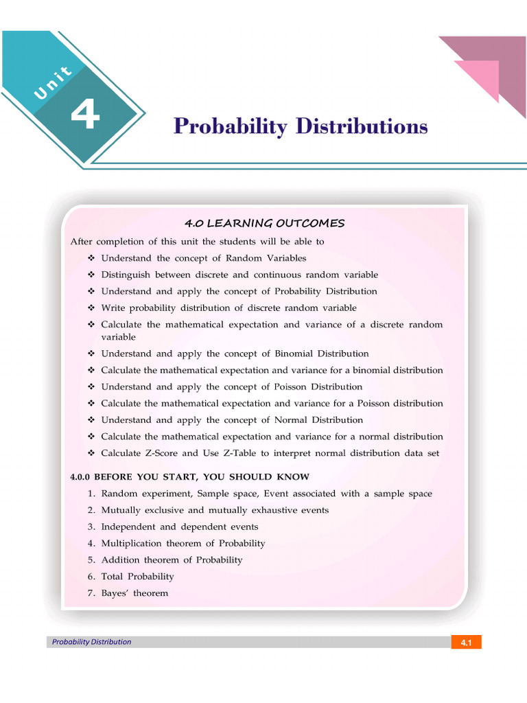 Unit4_Probability_Distributions | PDF