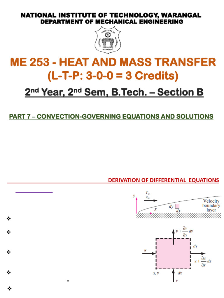 Hmt Part 7 - Conv Governing Eqns and Solutions | PDF