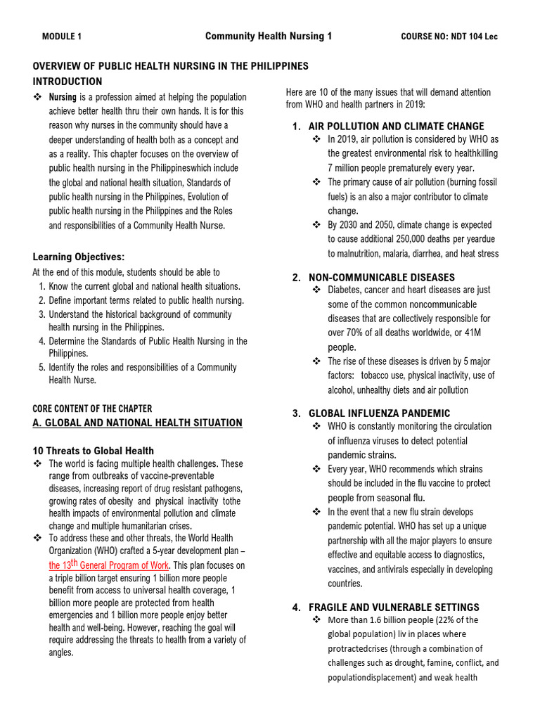 Module 1 CHN 1 | PDF