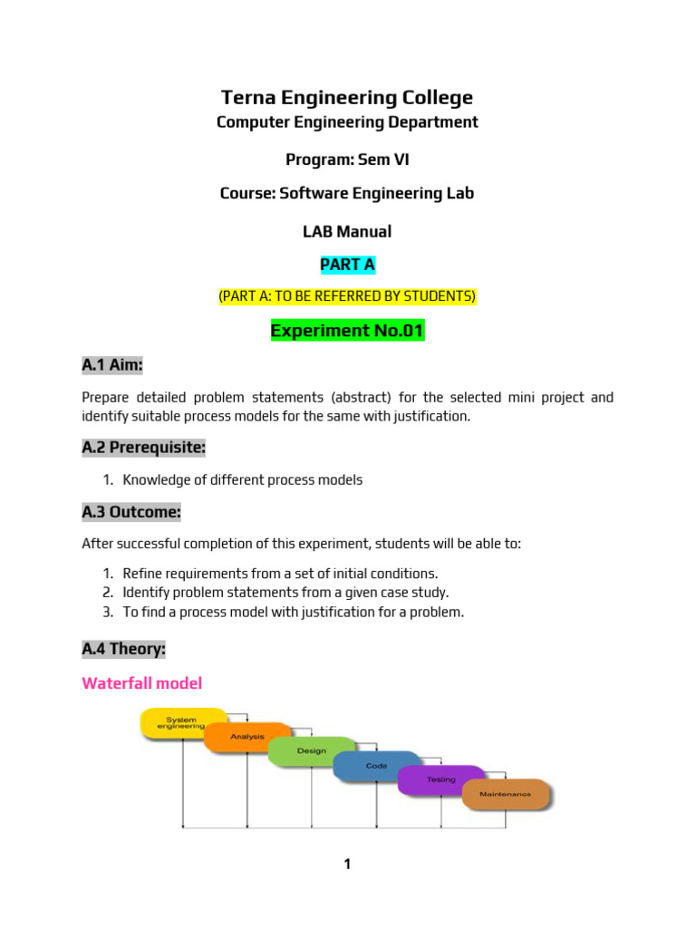 Amey B-50 Software Engineering Lab Experiment-1 | PDF | Agile Software ...