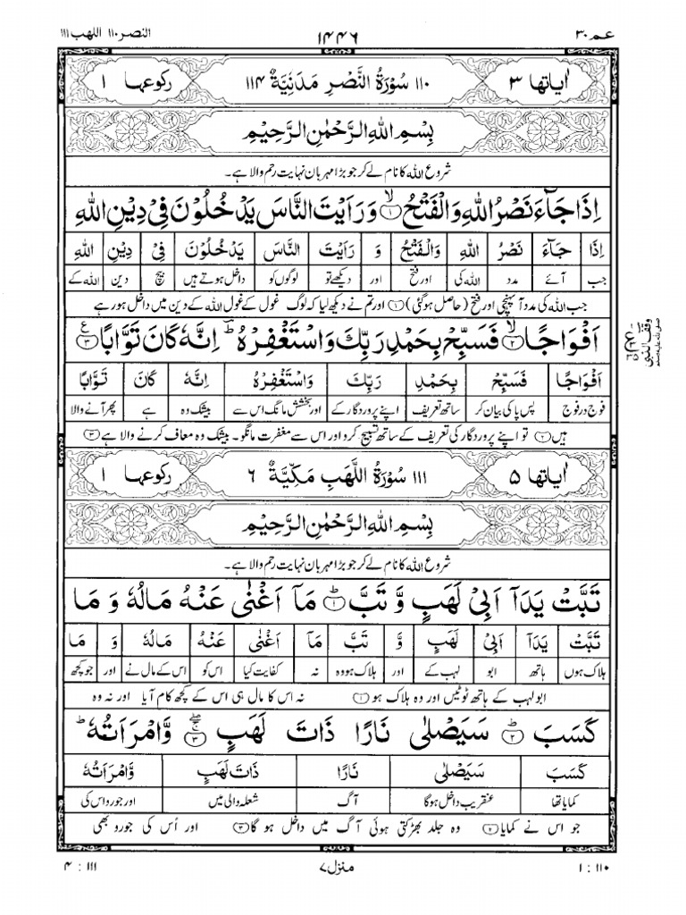 Surah 111 Al Masad Urdu Tarjuma | PDF
