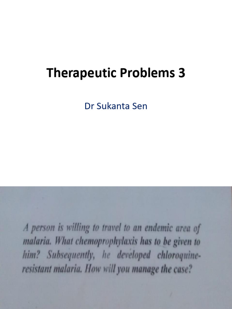 Therapeutic Problems 3 | PDF