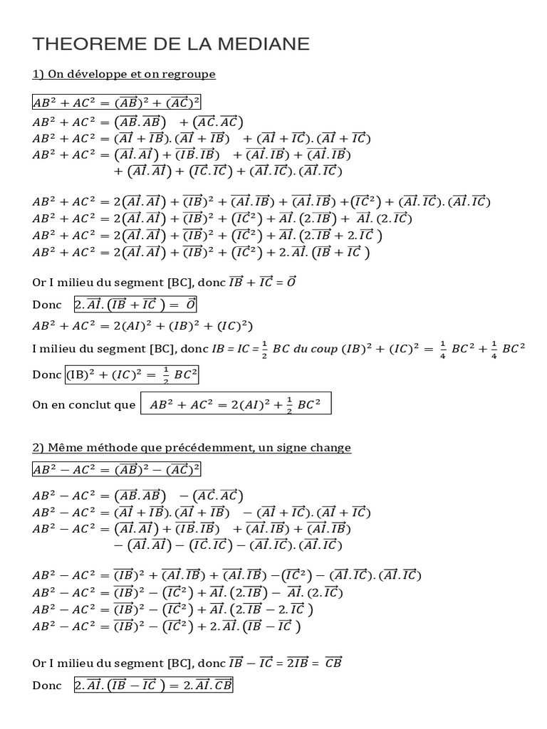 theoreme-mediane | PDF