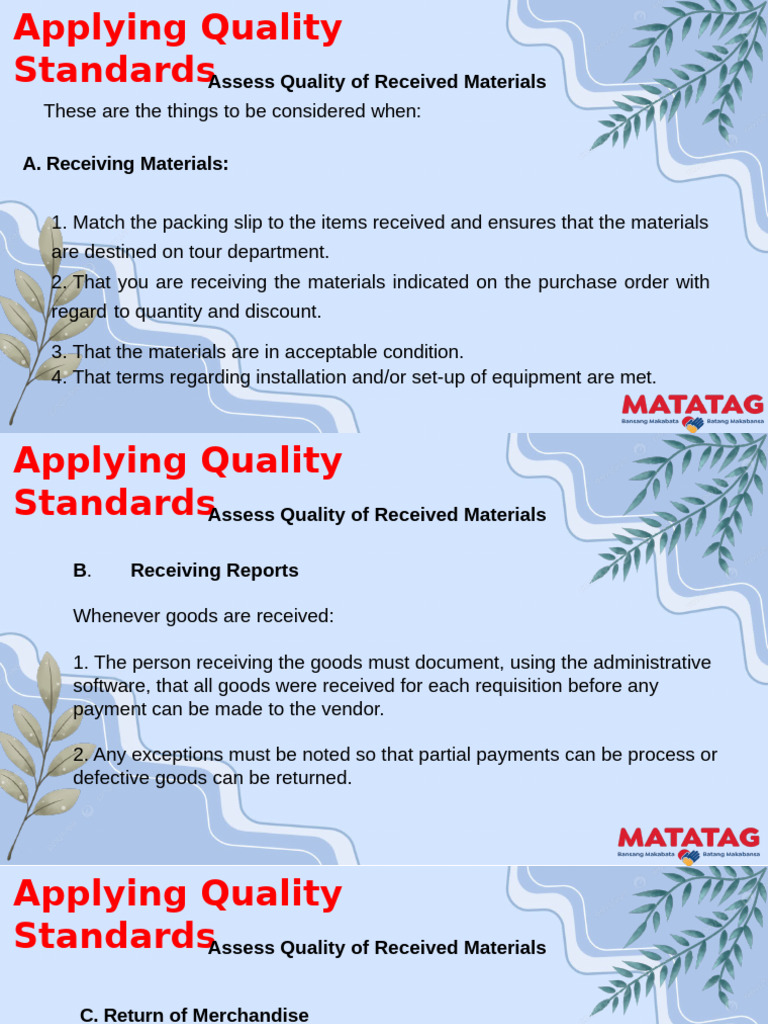 Applying Quality Standards1 | PDF | Quality Management | Occupational ...