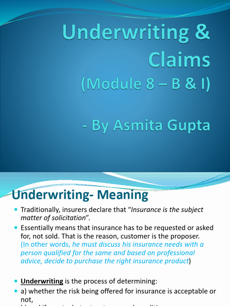 Insurance - PPT - Module 8 | PDF