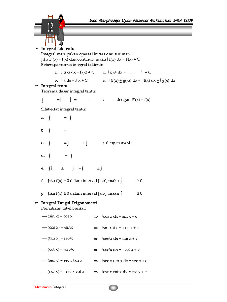 Bab 12. Integral (Moen) | PDF | Teaching Methods & Materials