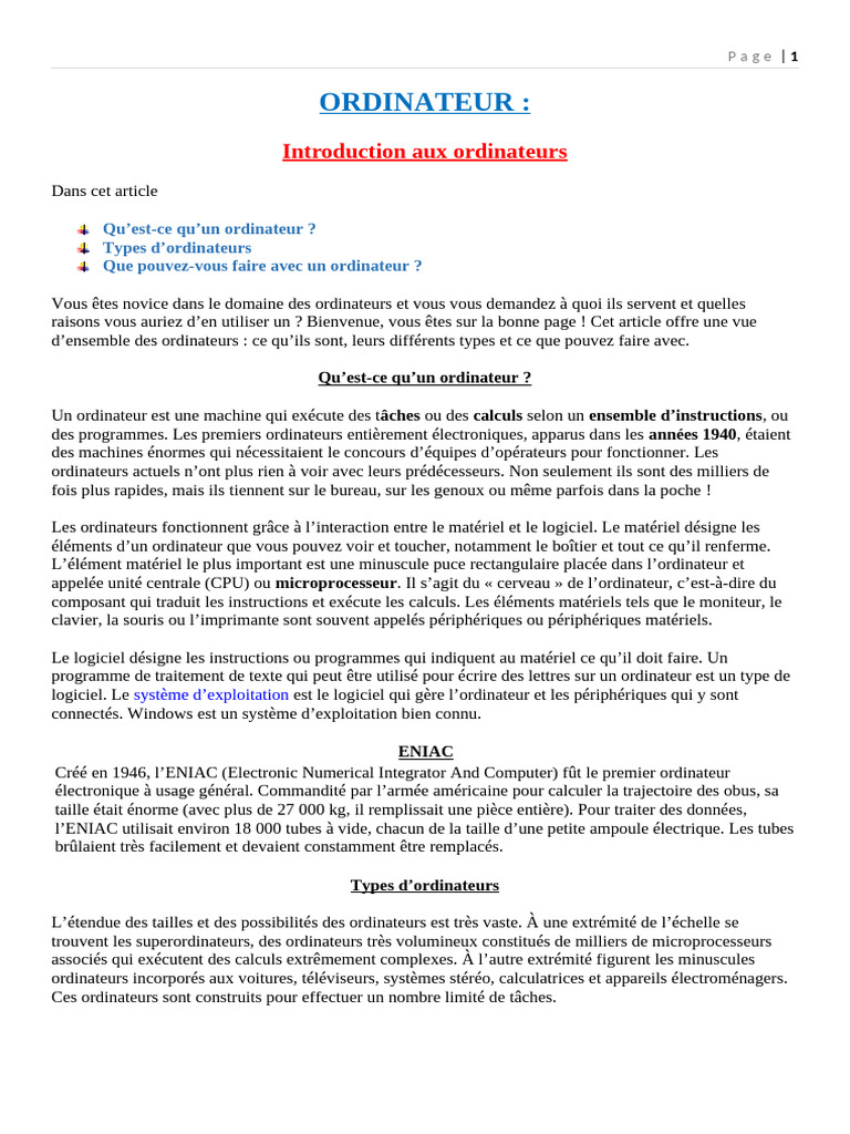 Livre D'informatique Bureautique | PDF