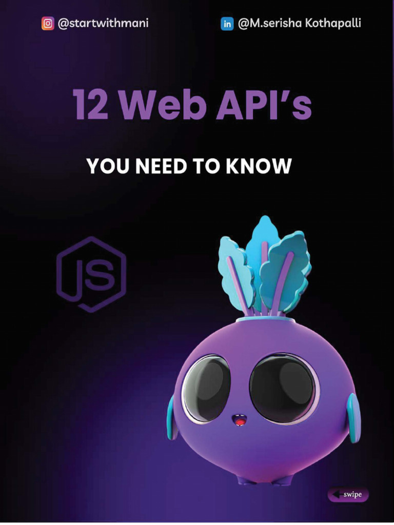 12 Web APIs Every Developer Should Master | PDF