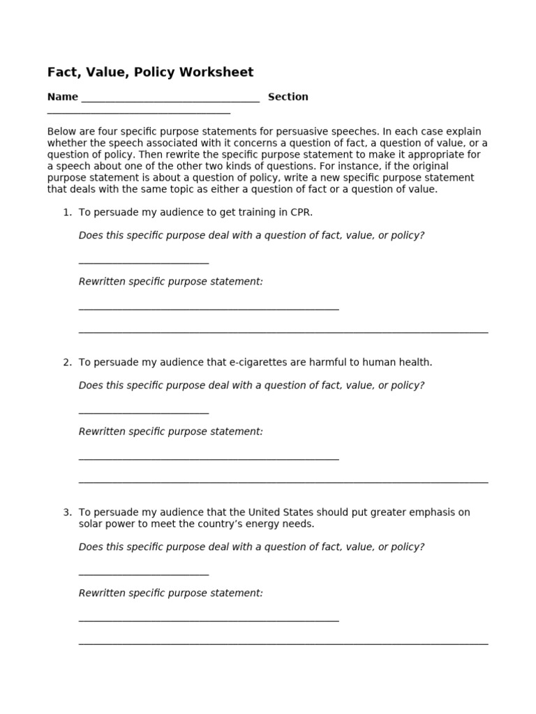 Persuasive Speech Analysis Worksheet | PDF | Career & Growth