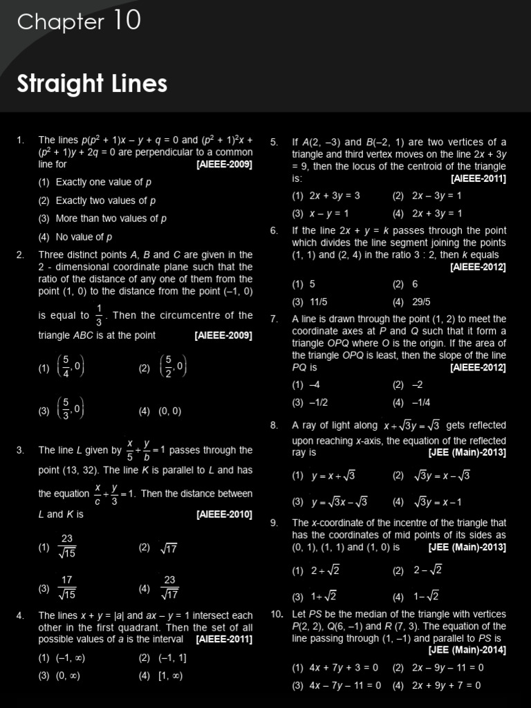 Straight Lines | PDF
