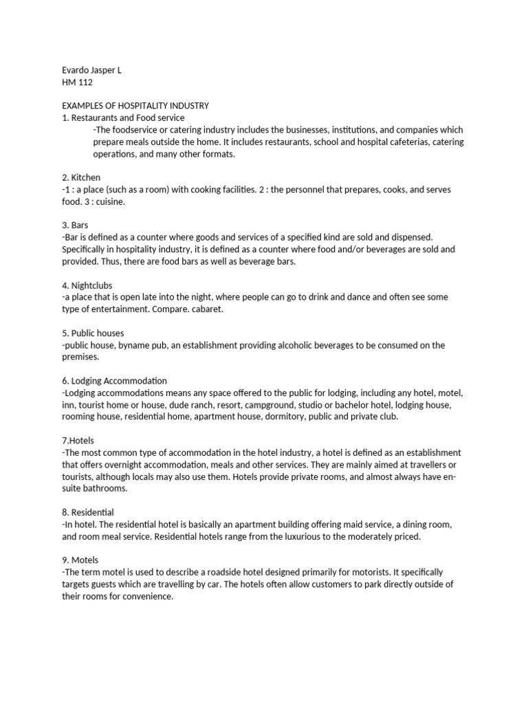 Lodging and Operation | PDF