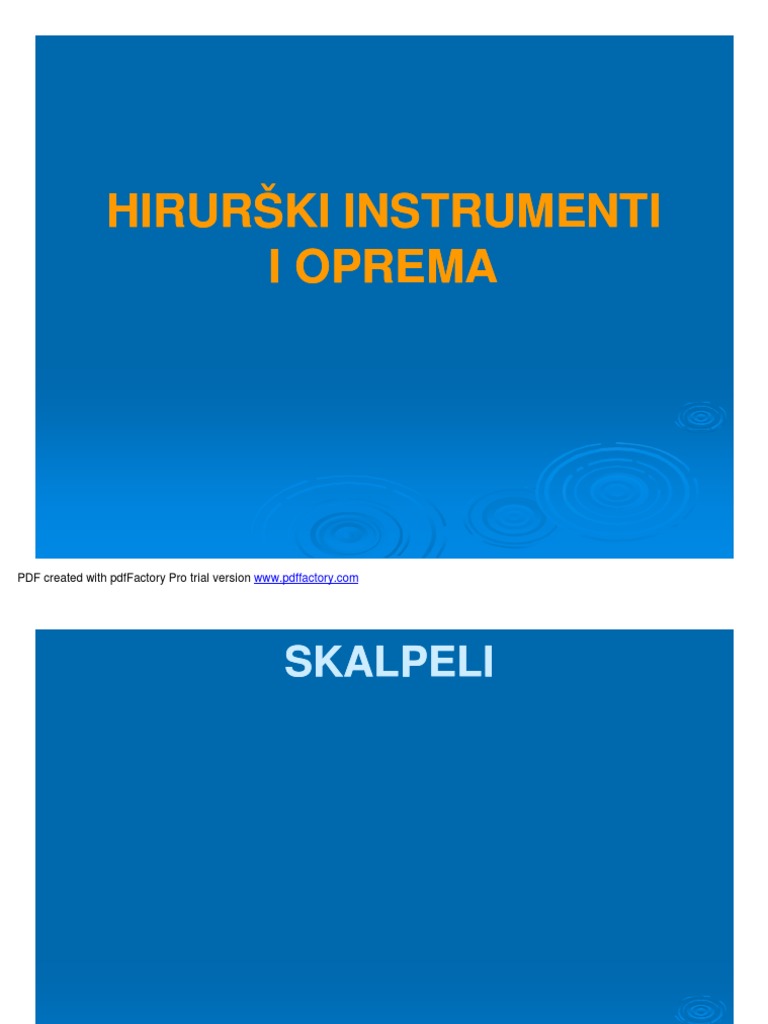 4 - Hirurski Instrumenti | PDF