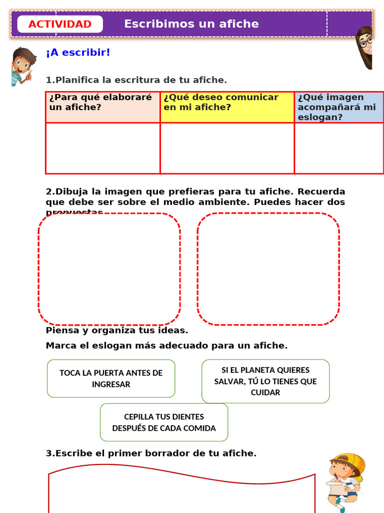 D3 A2 FICHA Escribimos Un Afiche | PDF