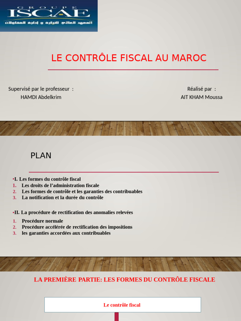 Le Contrôle Fiscal Au Maroc | PDF