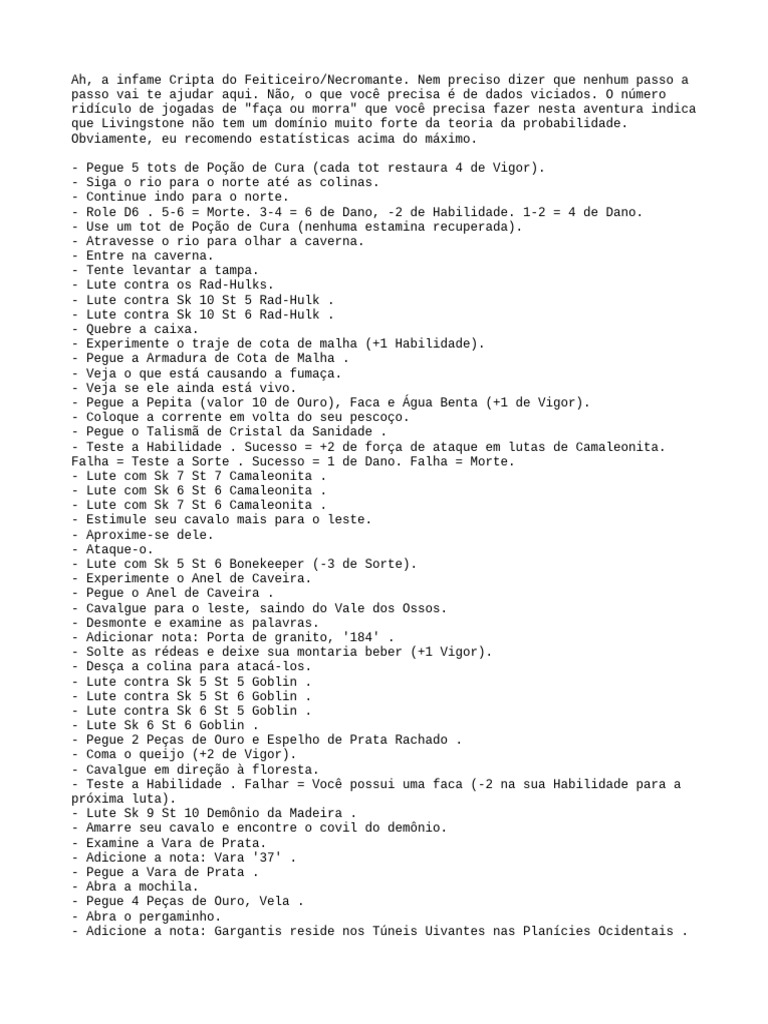 Cripta Do Feiticeiro | PDF