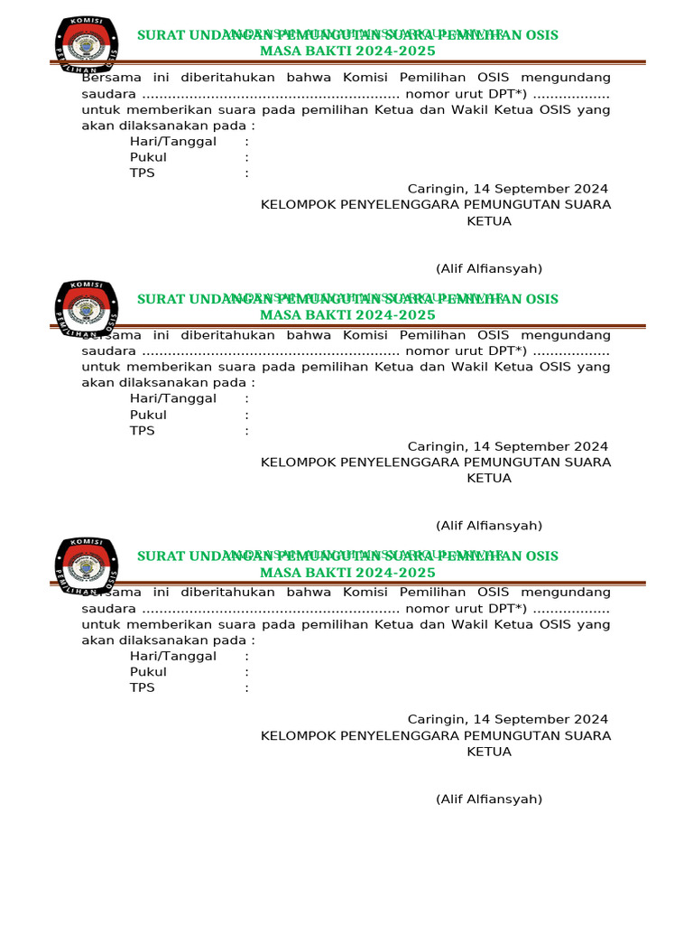 Undangan DPT | PDF