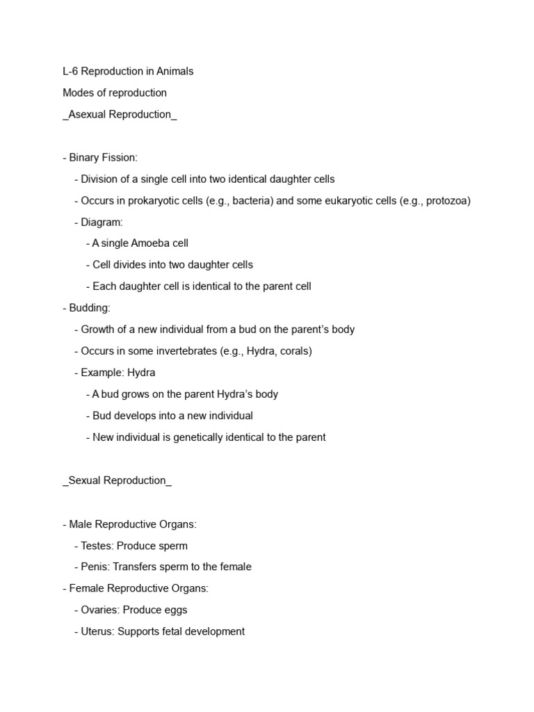 Reproduction in Animals | PDF