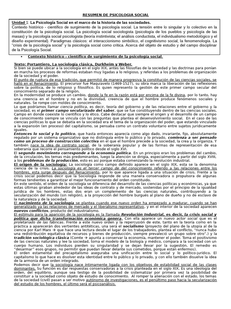 Psicologia Social U1 | PDF