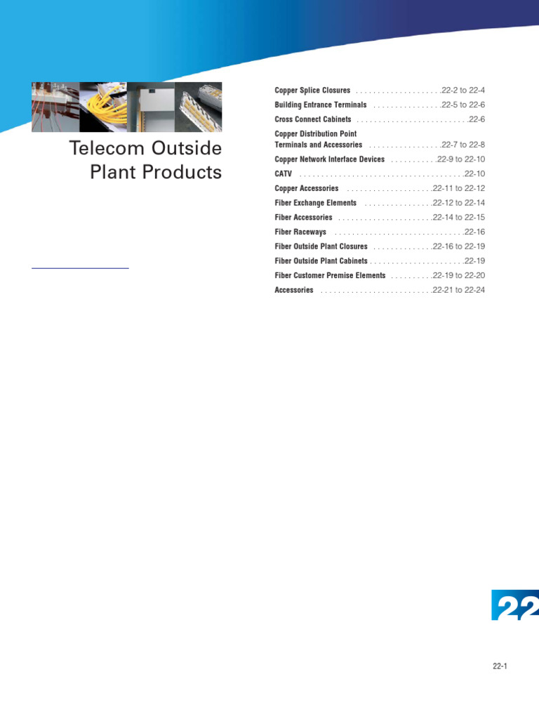 Telecom Outside Plant Products: For More Information On These Tyco ...