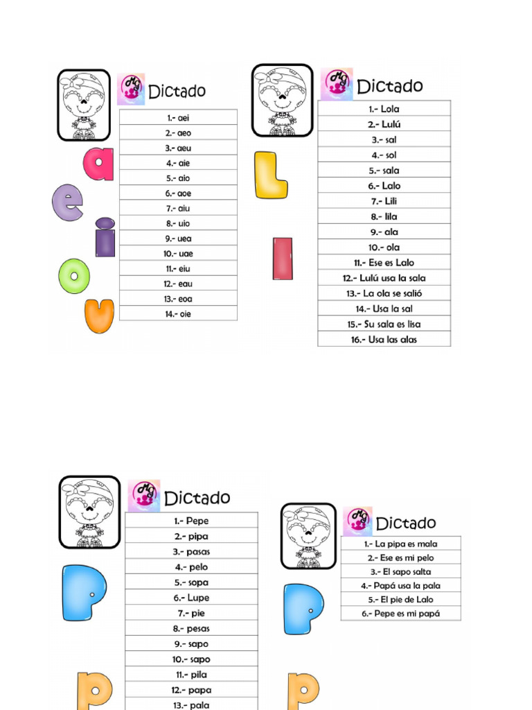 Palabras para Dictados | PDF