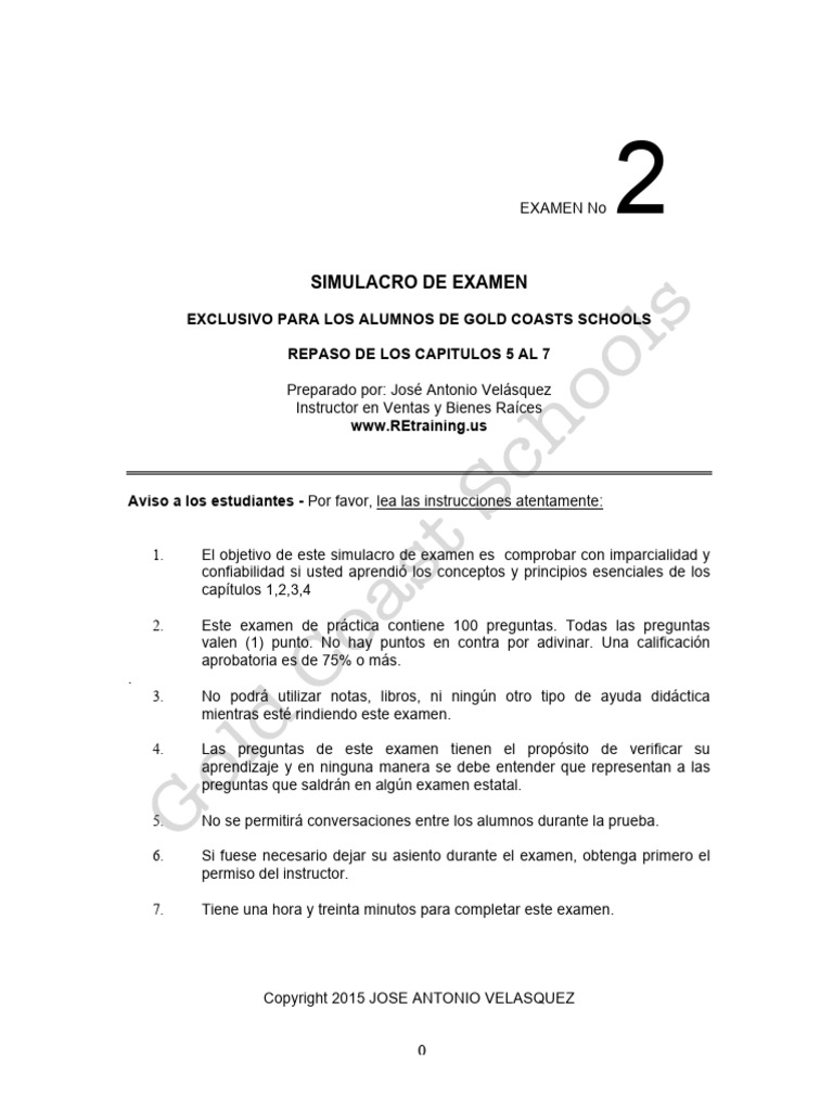 Simulacro 2 Capitulo 5 Al 7 | PDF