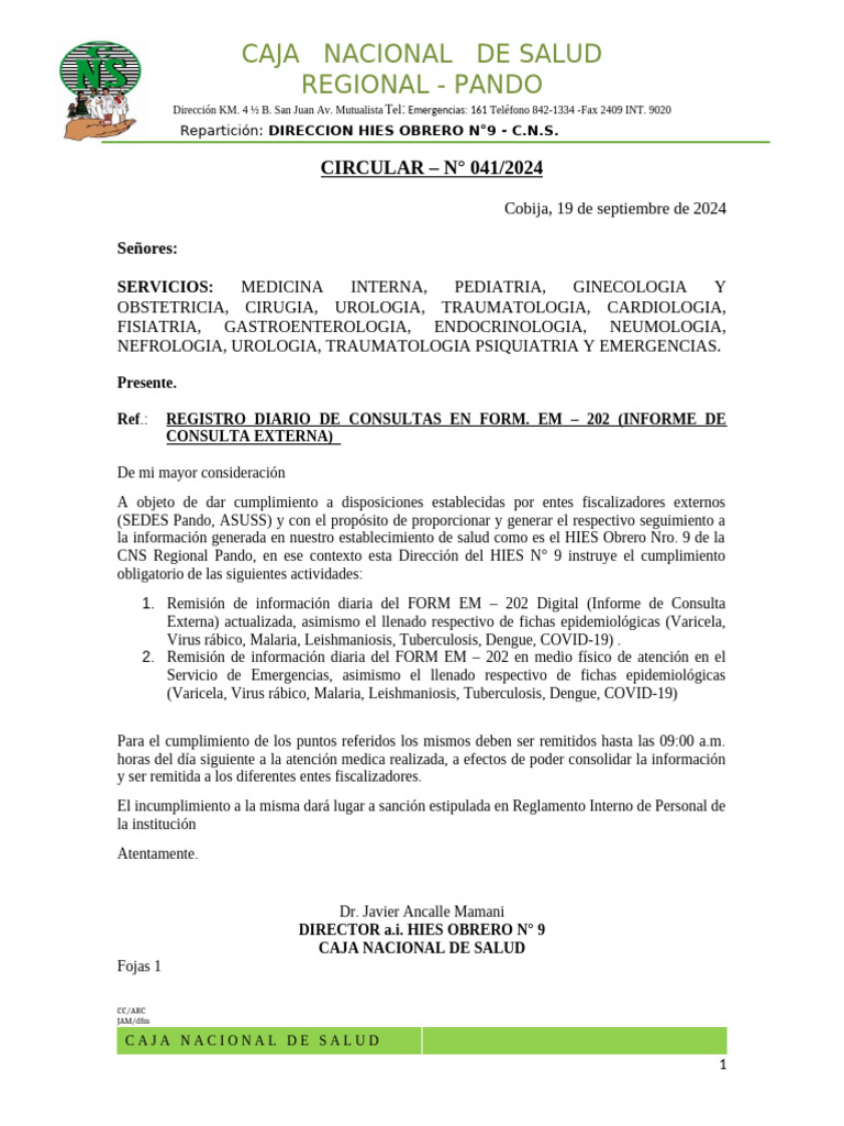 Cir-Inst #41 Circular Inst. | PDF