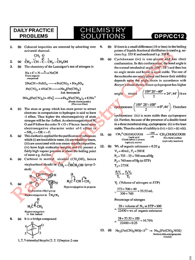 DPP Solution For GOC by Raj Rathi Sir. | PDF