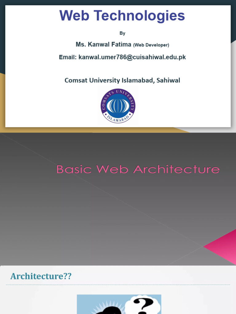 Lec 2 Web Architecture | PDF