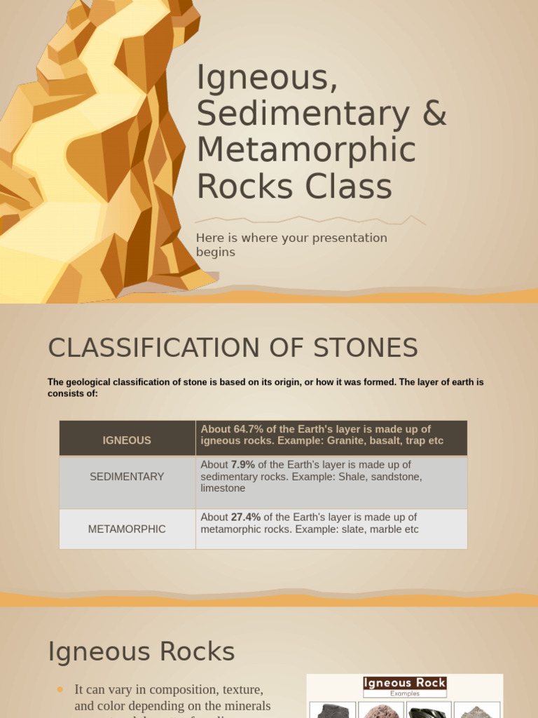 Classification of Stones Properties Quarry Quarrying. | PDF