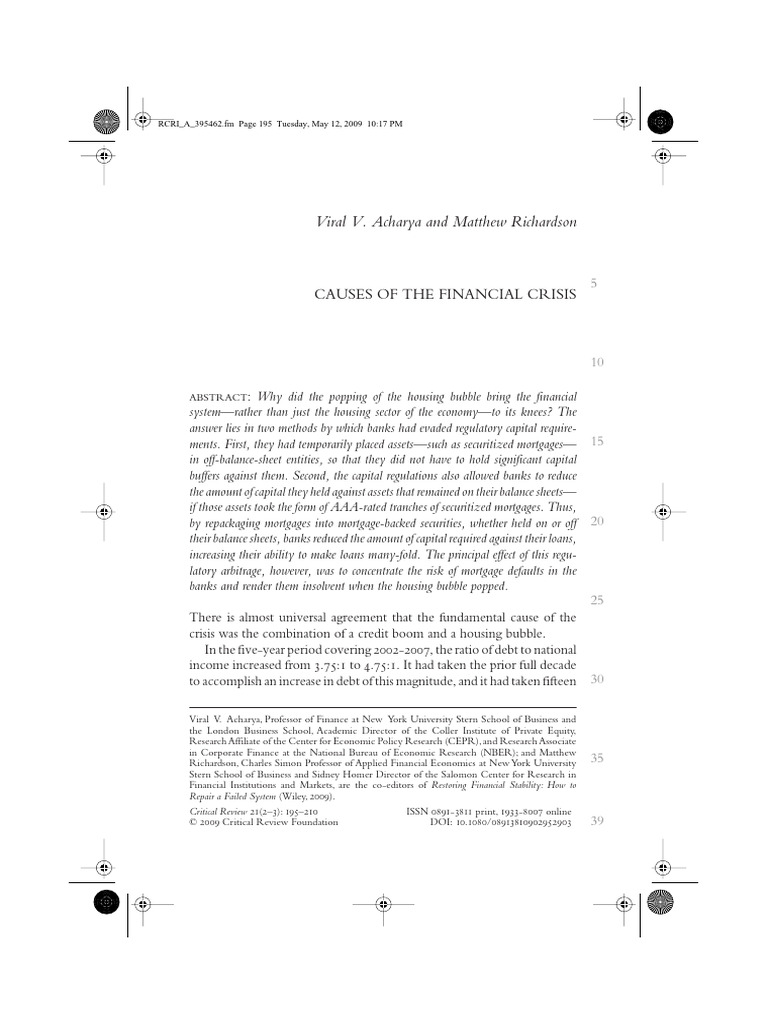 Acharya Richardson Critical | PDF