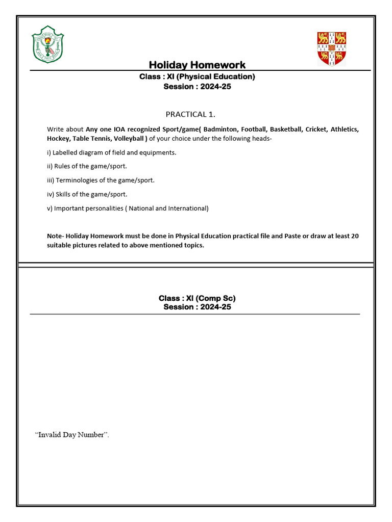 11th Holiday Home Work 2024-25 | PDF | Python (Programming Language) | Reserved Word