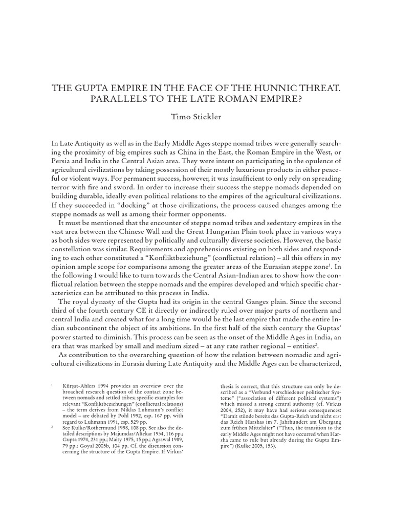 The Gupta Empire in The Face of The Hunnic Threat. | PDF | Huns