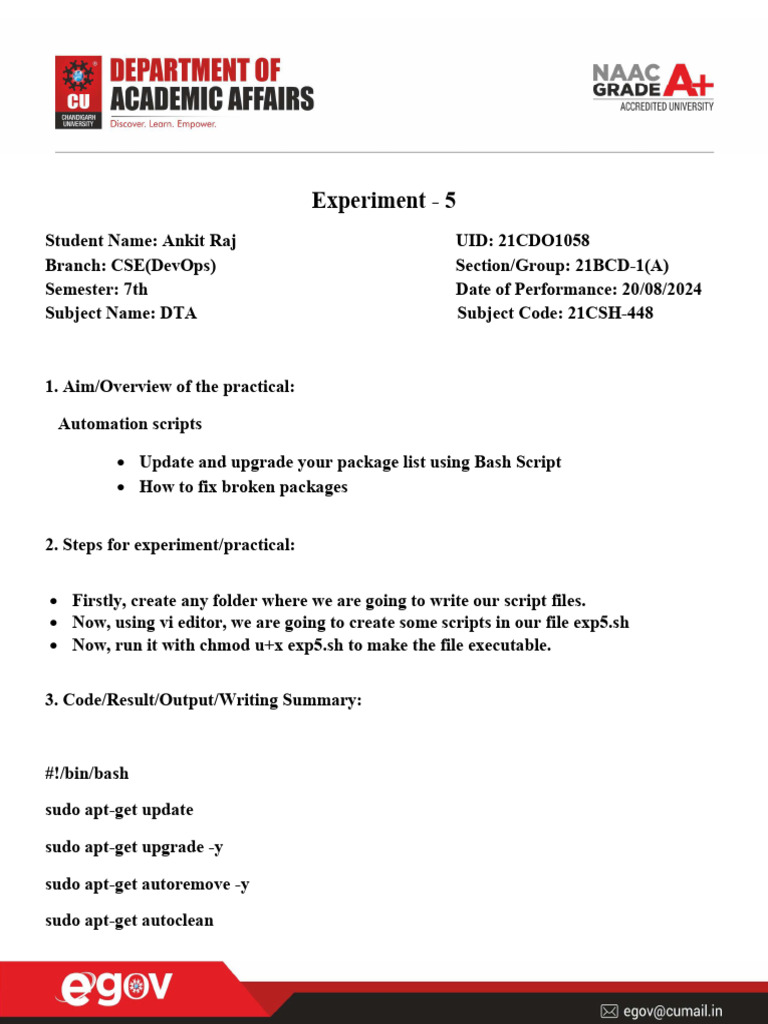 DTA Worksheet 5 Ankit | PDF