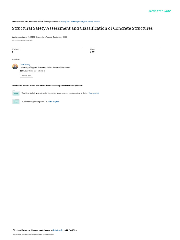 Structural Safety Assessment and Classification of | PDF