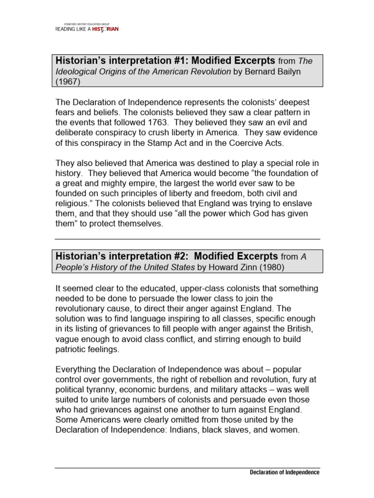 Declaration of Independence Student Materials | PDF | United States ...