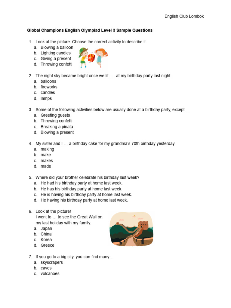 SAMPLE LEVEL 3 - Google Dokumen | PDF