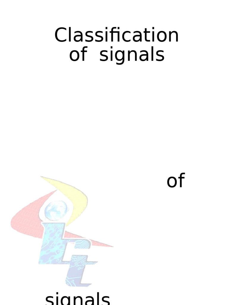 Classification of Signals | PDF