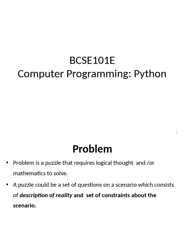 Session 1 - Introduction - 01 Python | PDF