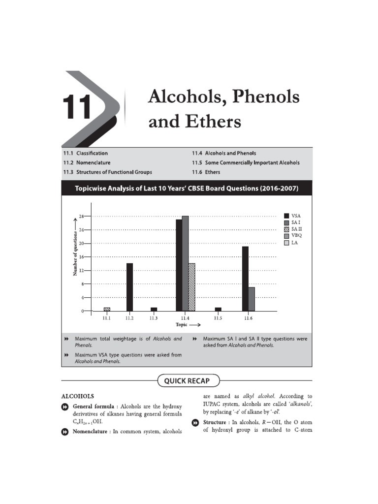 Alcohols, Phenols, Ethers | PDF