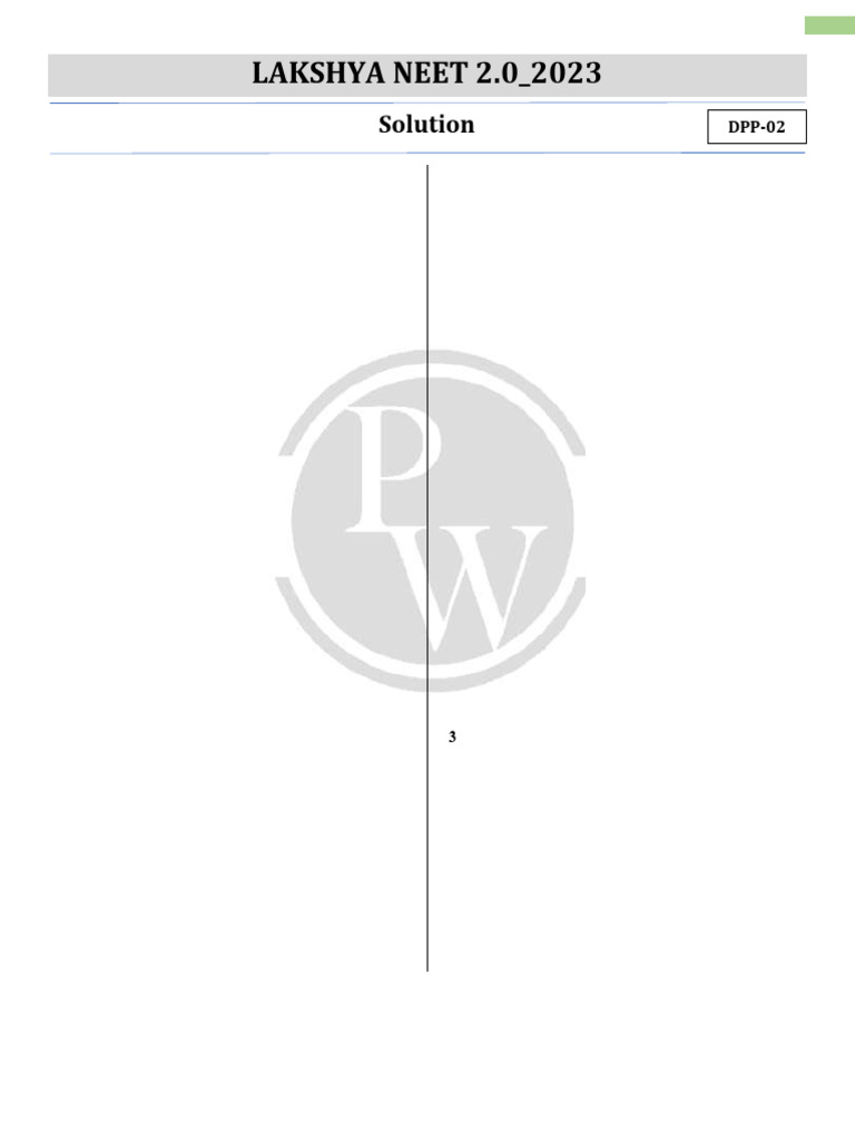 Solution - DPP 02 | PDF