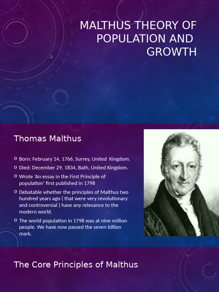 Malthus theory of Growth and Population | PDF
