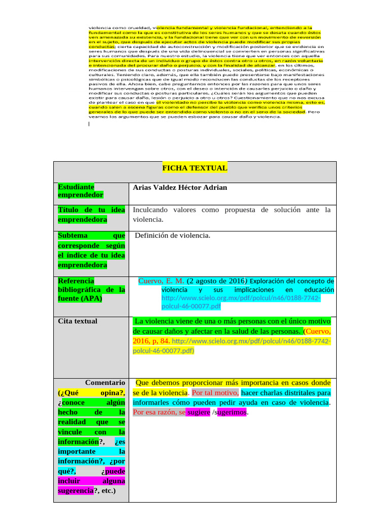Fichas Textual y de Resumen Final | PDF